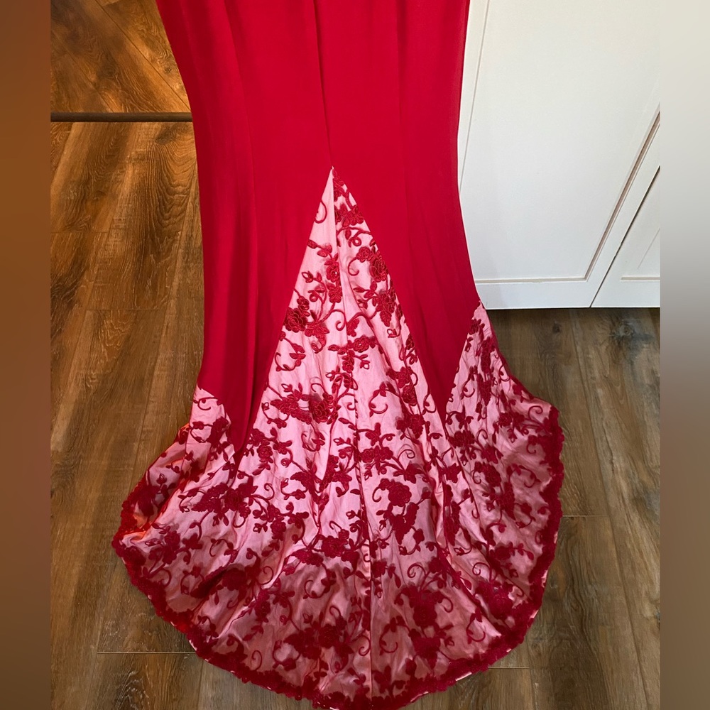 Cinderella Divine Red Lace Evening Gown/Prom Dress - Gem